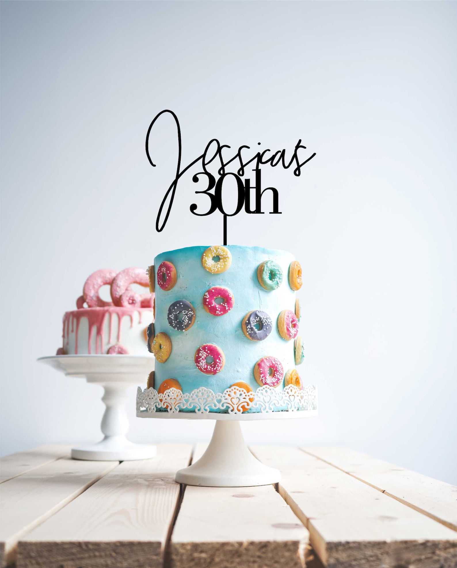 Thirty Personalised Cake Topper Custom Birthday Thirty Gold - Etsy