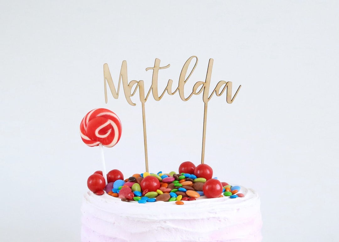 Personalised Wood/wooden Cake Topper - Rustic Birthday Cake Decoration ...