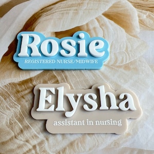 Personalised Name Badge | Nurse Name Badge| Custom 3D Magnetic Name Tag | Fun Name Badge ...