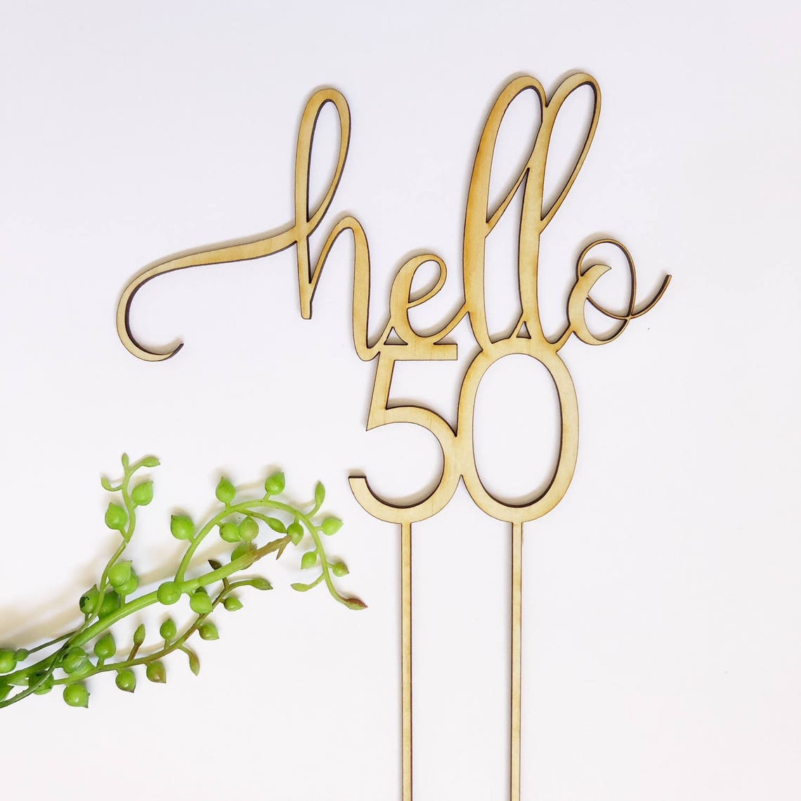 Age 50 Fifty Year Birthday Cake Topper Wood/wooden Birthday - Etsy