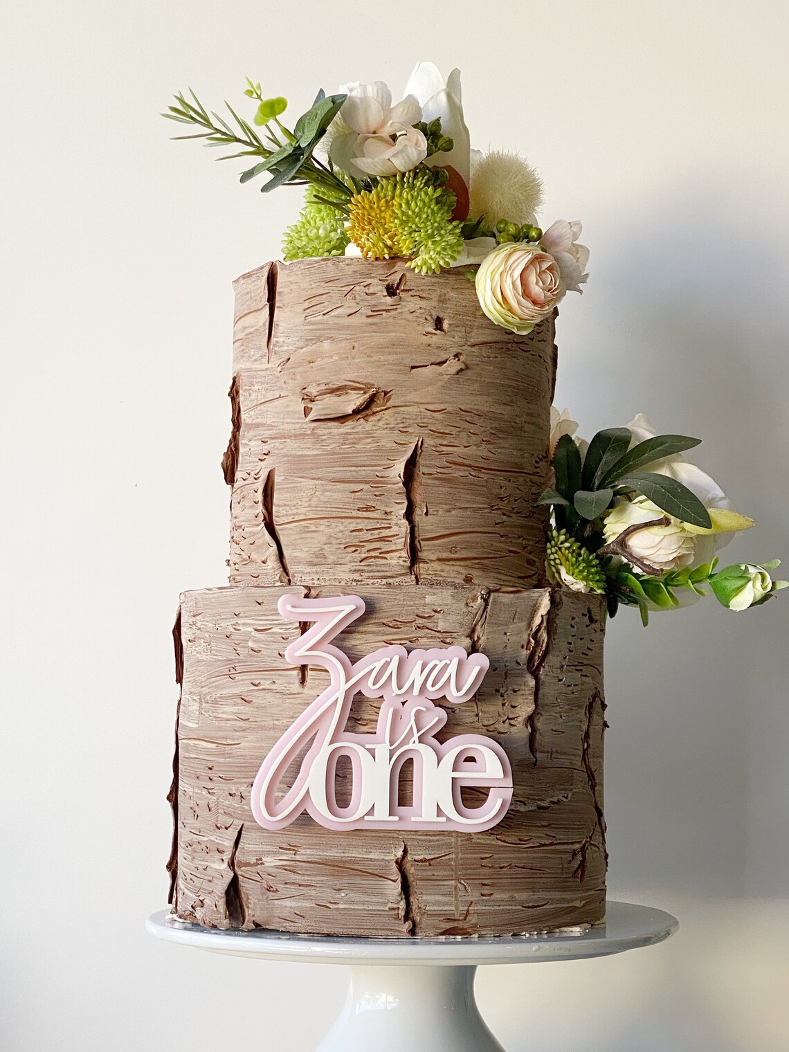 Personalised One Cake Plaque | Cake Fropper | Cake Charm | Cake Topper ...