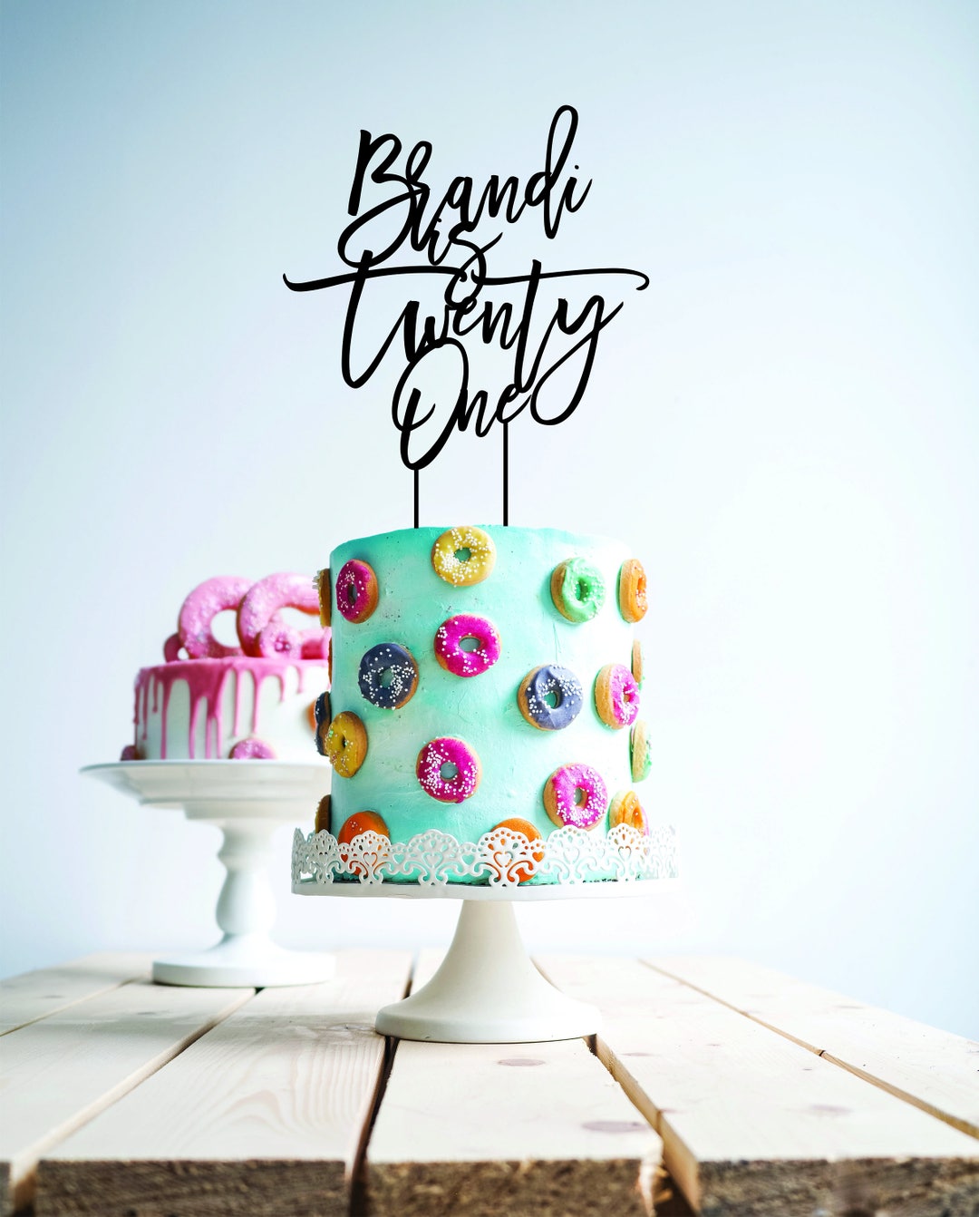 21 Cake Topper | 21st Cake Topper | Birthday Cake Topper | Personalised ...