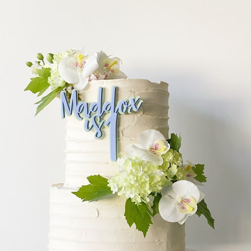 Personalised Cake Plaque Fropper Cake Topper Front of Cake - Etsy