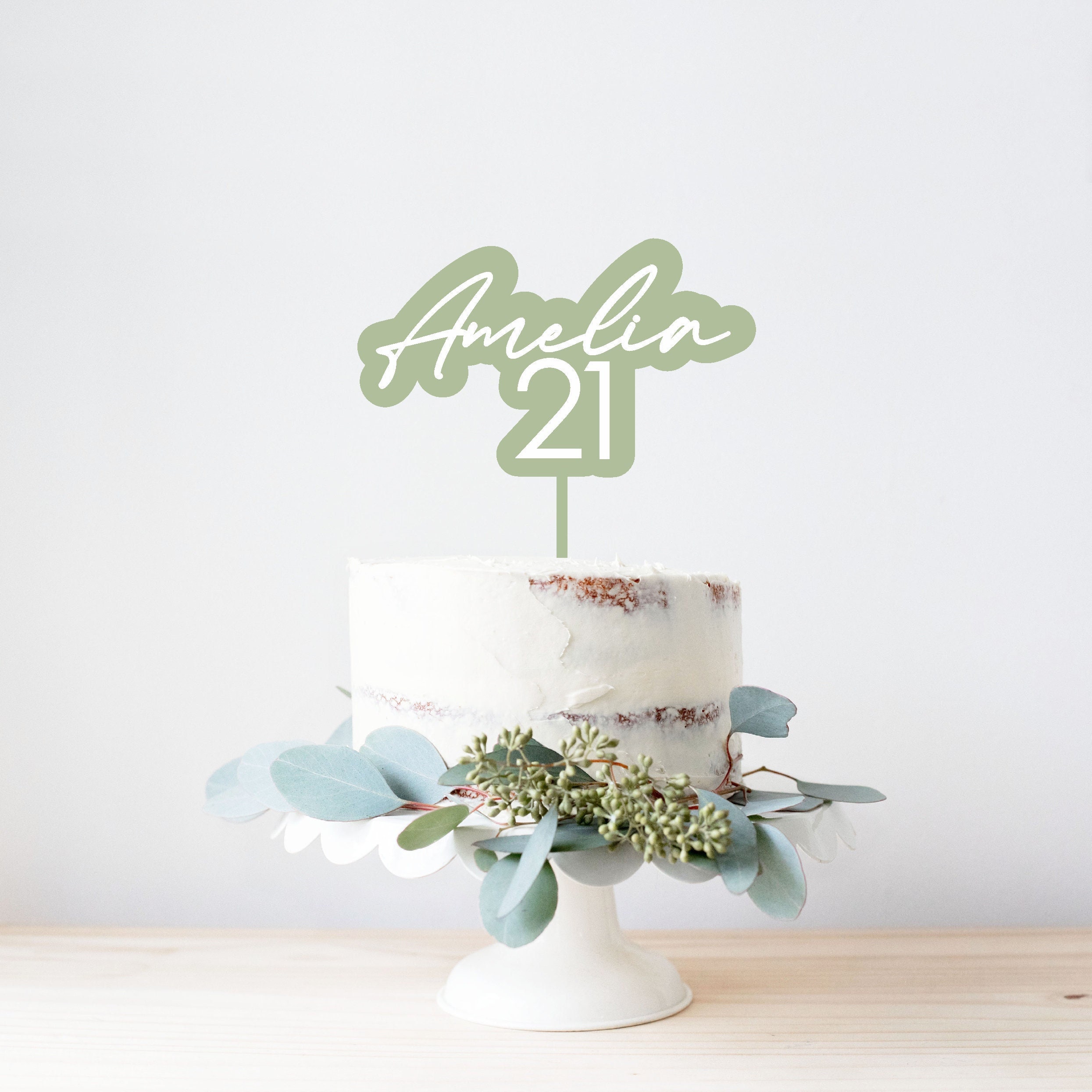 Personalised 21 Cake Topper Cake Topper Cake Cake Topper - Etsy Australia