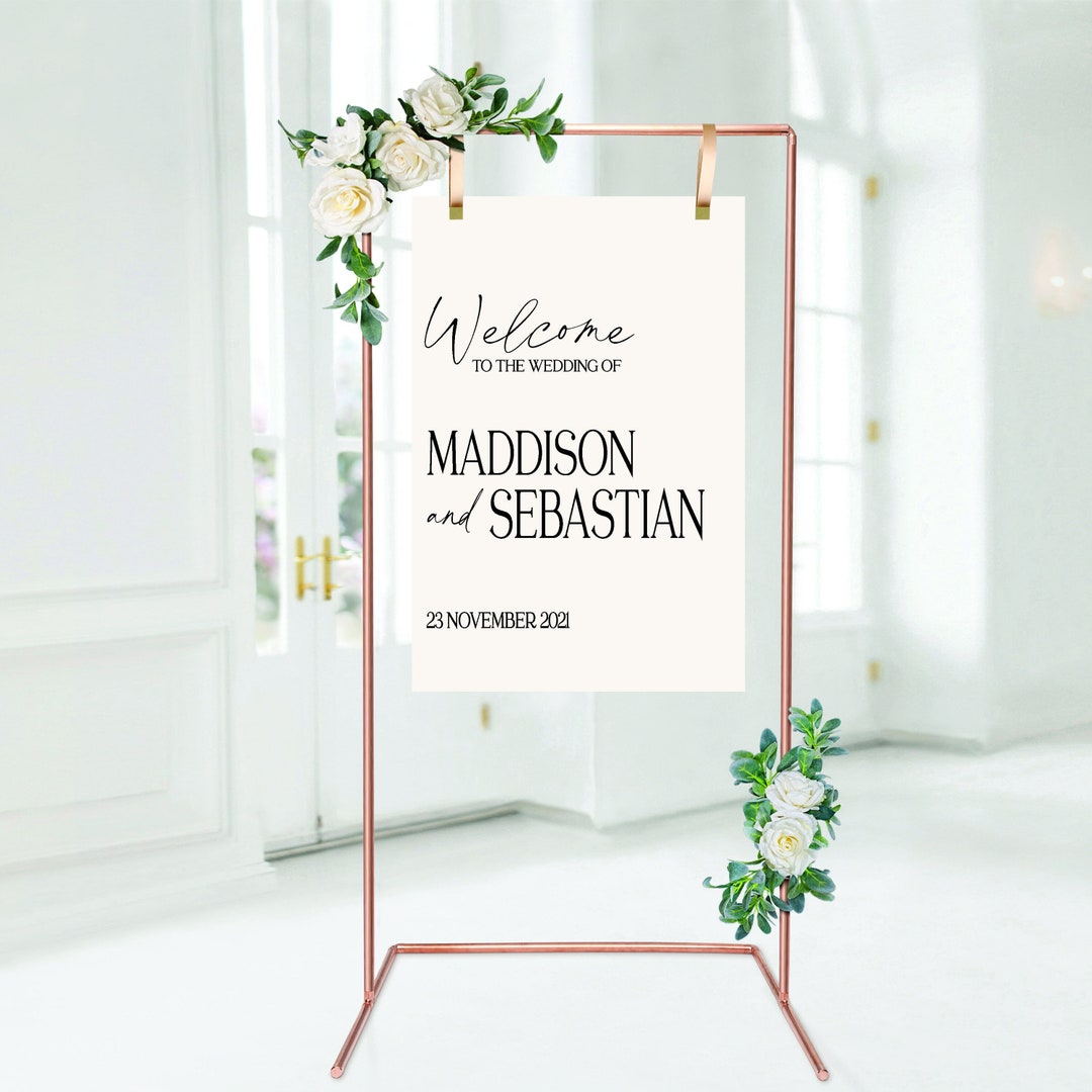 Hanging Wedding Welcome Sign Acrylic Welcome Sign Welcome Board White ...