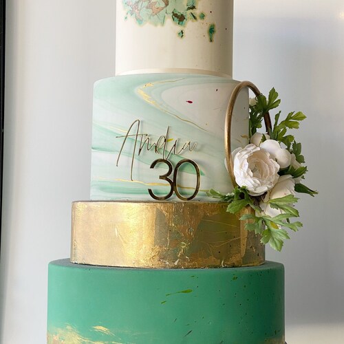 Personalised Cake Plaque Fropper Cake Topper Front of Cake - Etsy