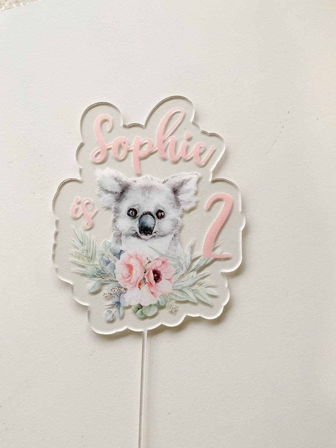 Koala Cake Topper First Birthday Cake Topper Personalised | Etsy