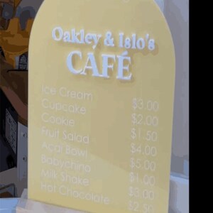 Kids Play Cafe Menu | Playroom Decor | Montessori Play | Mud Kitchen ...