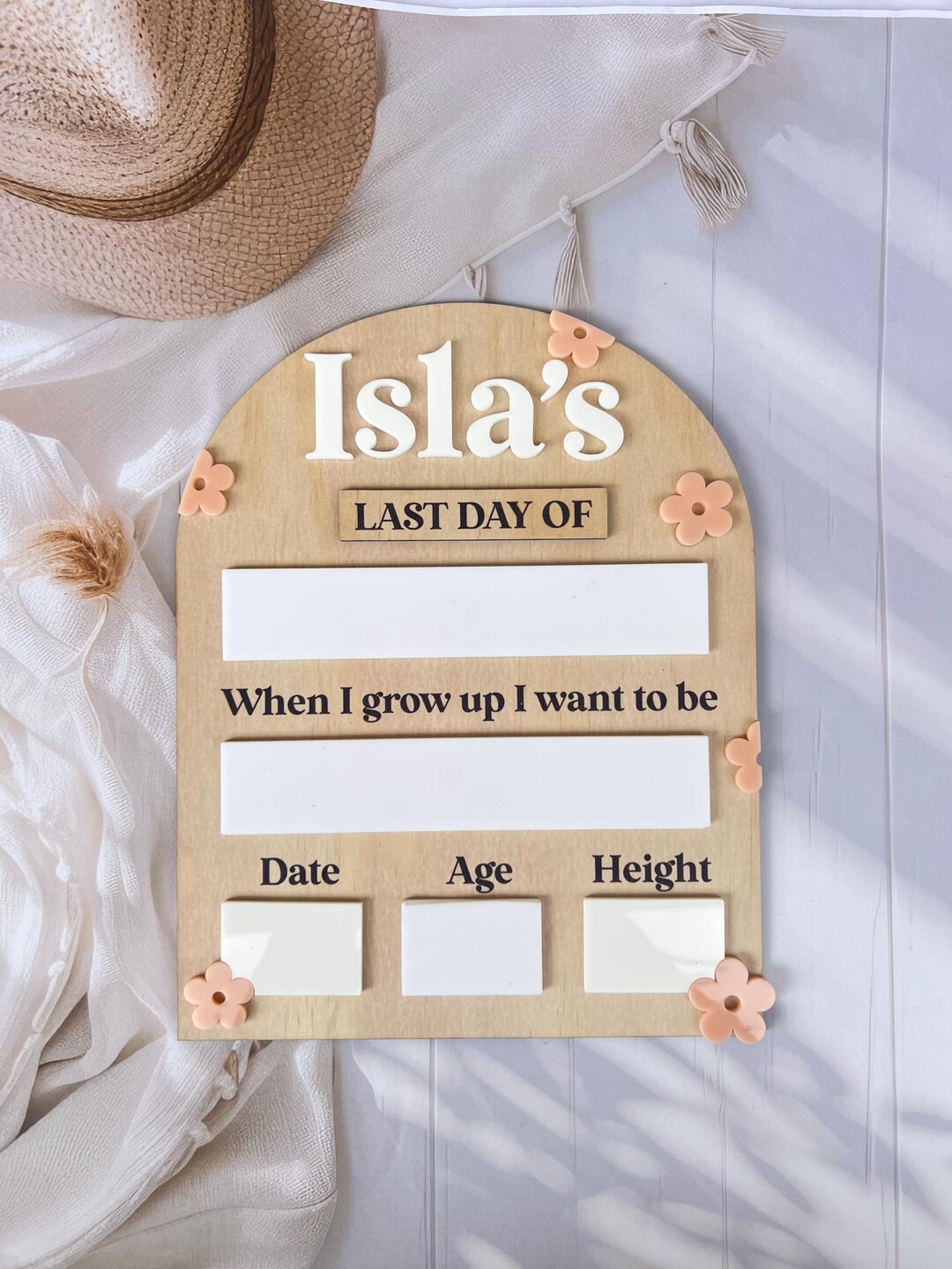 Daisy Flower First School Board - Personalised Resalable Sign - Back to ...