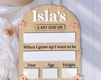 Personalised First Day Board, Customisable First Day Board, Kids First ...