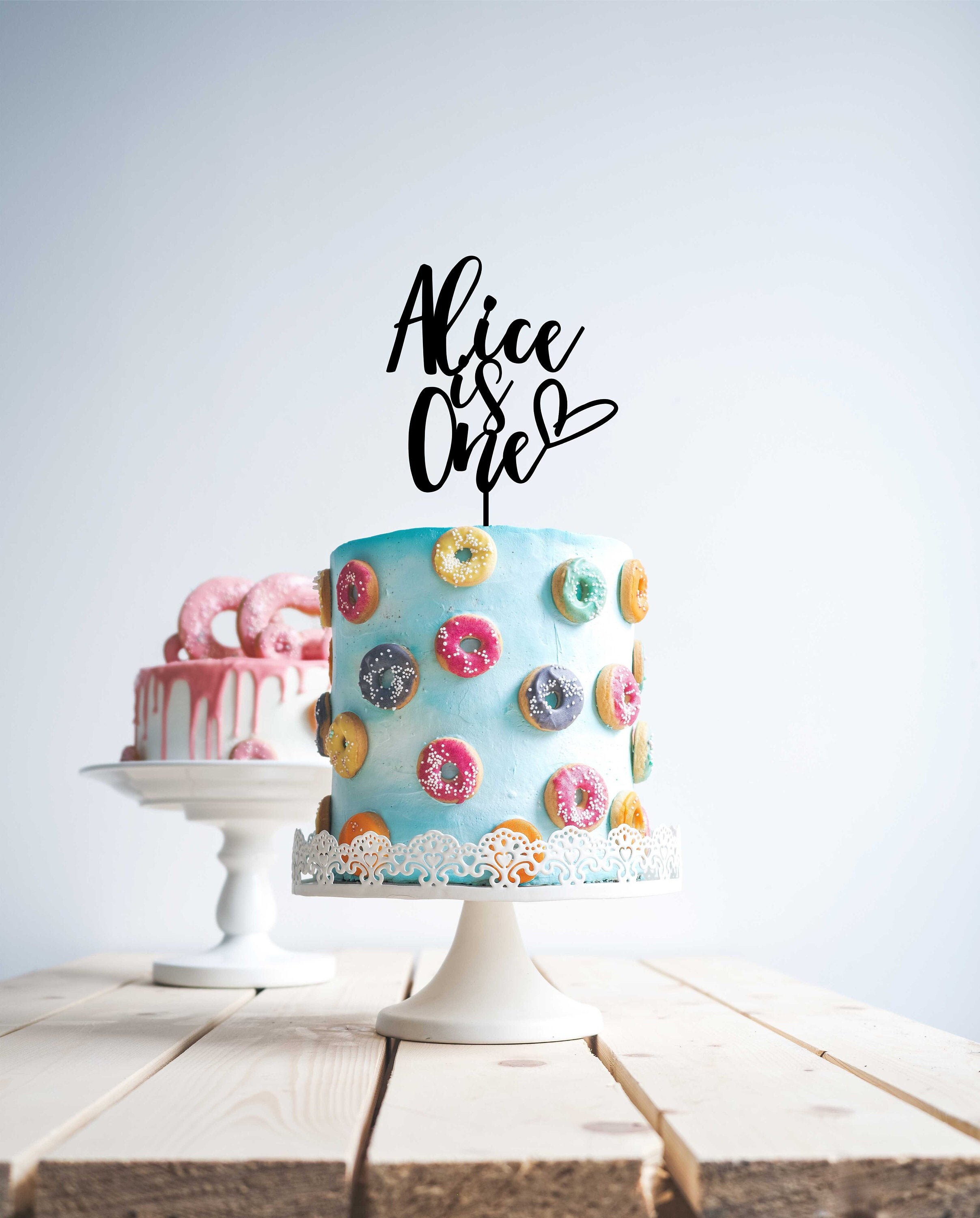 Custom Personalised is One Cake Topper First Birthday Cake Topper Cake ...