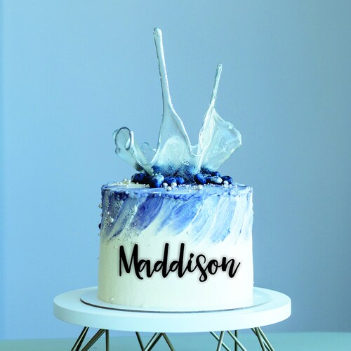 Personalised Cake Plaque Fropper Cake Topper Front of Cake - Etsy