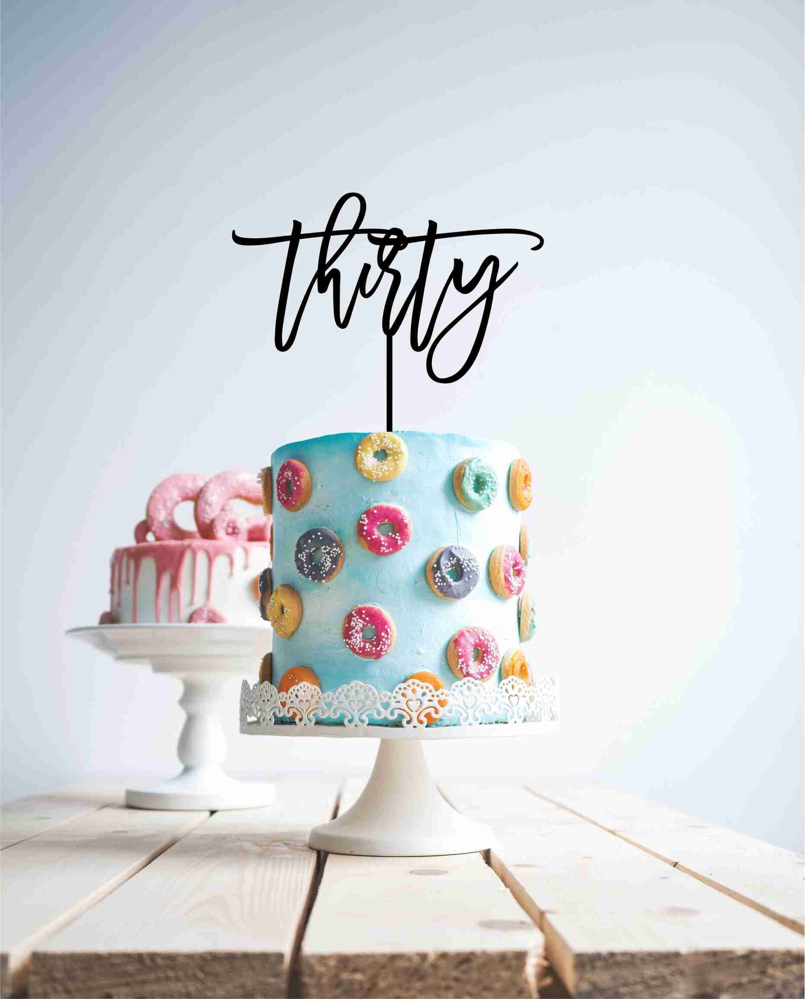 Age Thirty 30 Year Birthday Wood/wooden Birthday Cake - Etsy