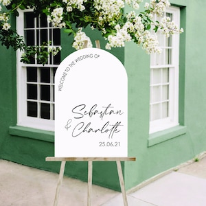 Arch Wedding Welcome Sign | Acrylic Welcome Sign | Welcome Board ...
