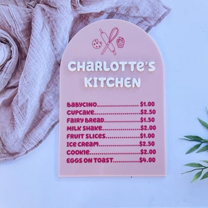 Kids Play Cafe Menu | Playroom Decor | Montessori Play | Mud Kitchen ...