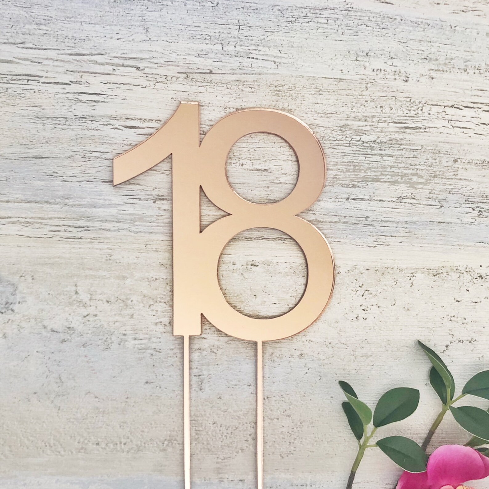 Personalised Birthday Cake Topper Rose Gold Topper Custom Name - Etsy