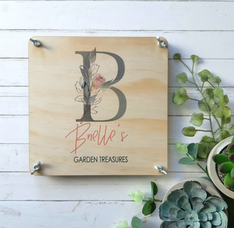Personalised Flower Press - With Initial & Name -custom Herbarium ...