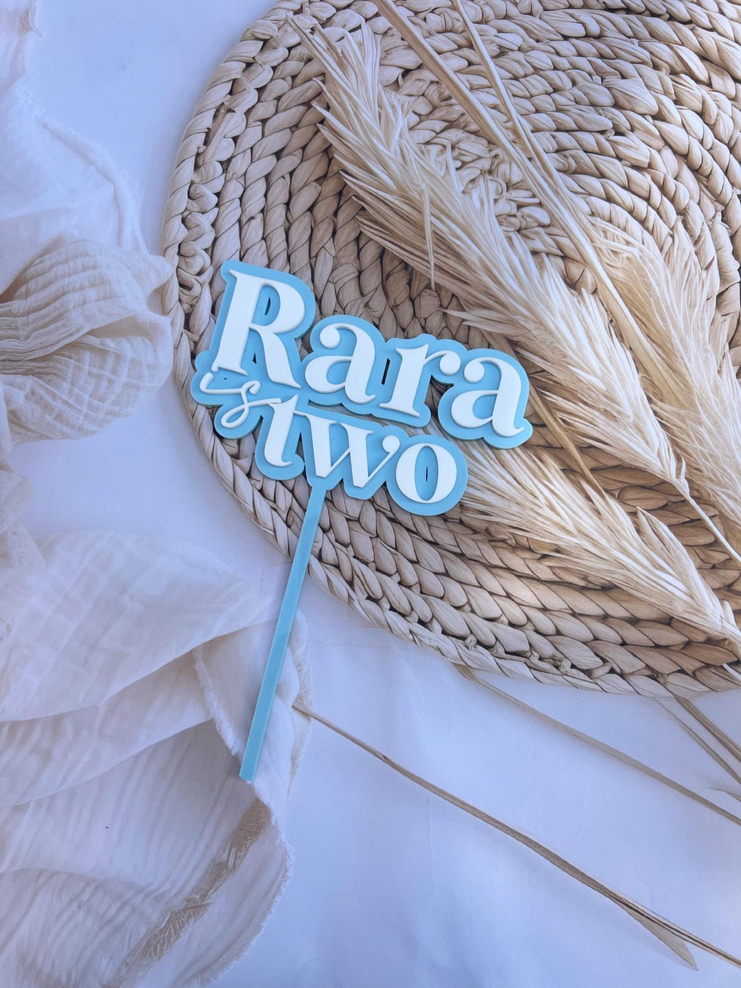 First Birthday Cake Topper One Topper Two Topper One Personalised Name ...