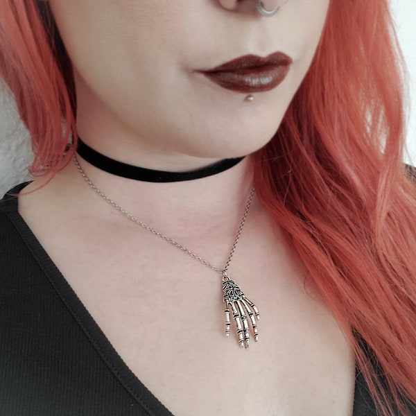 Skeleton Hand Choker - Etsy