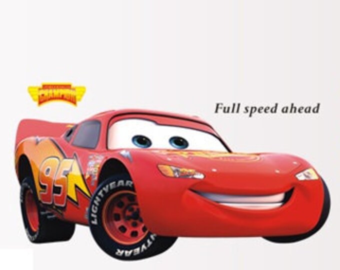 Lightning Mcqueen Disney Pixar Cars Decal Wall Sticker Aw9006-2free ...