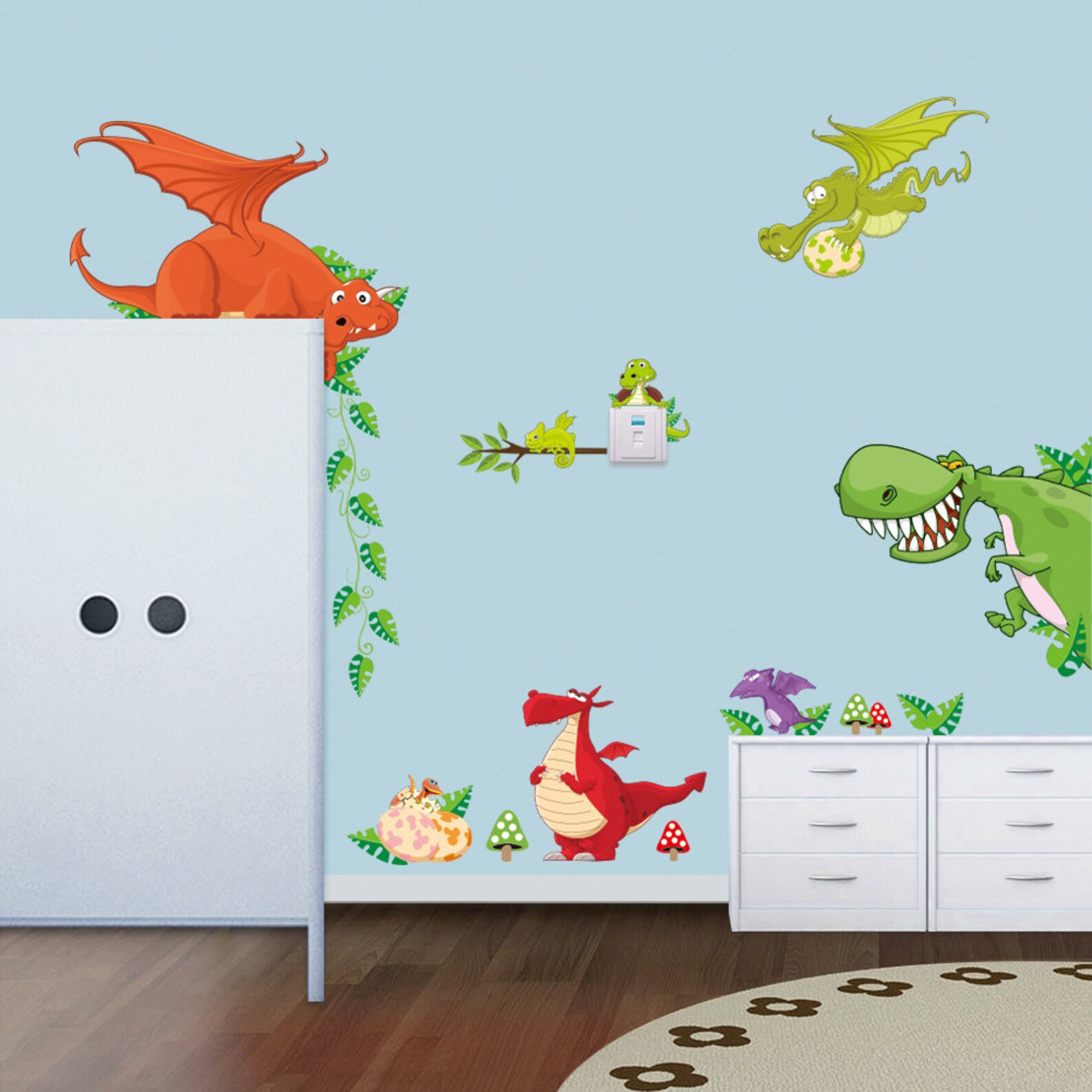Removable Wall Stickers Dragon Wall Decals AW0002 | Etsy