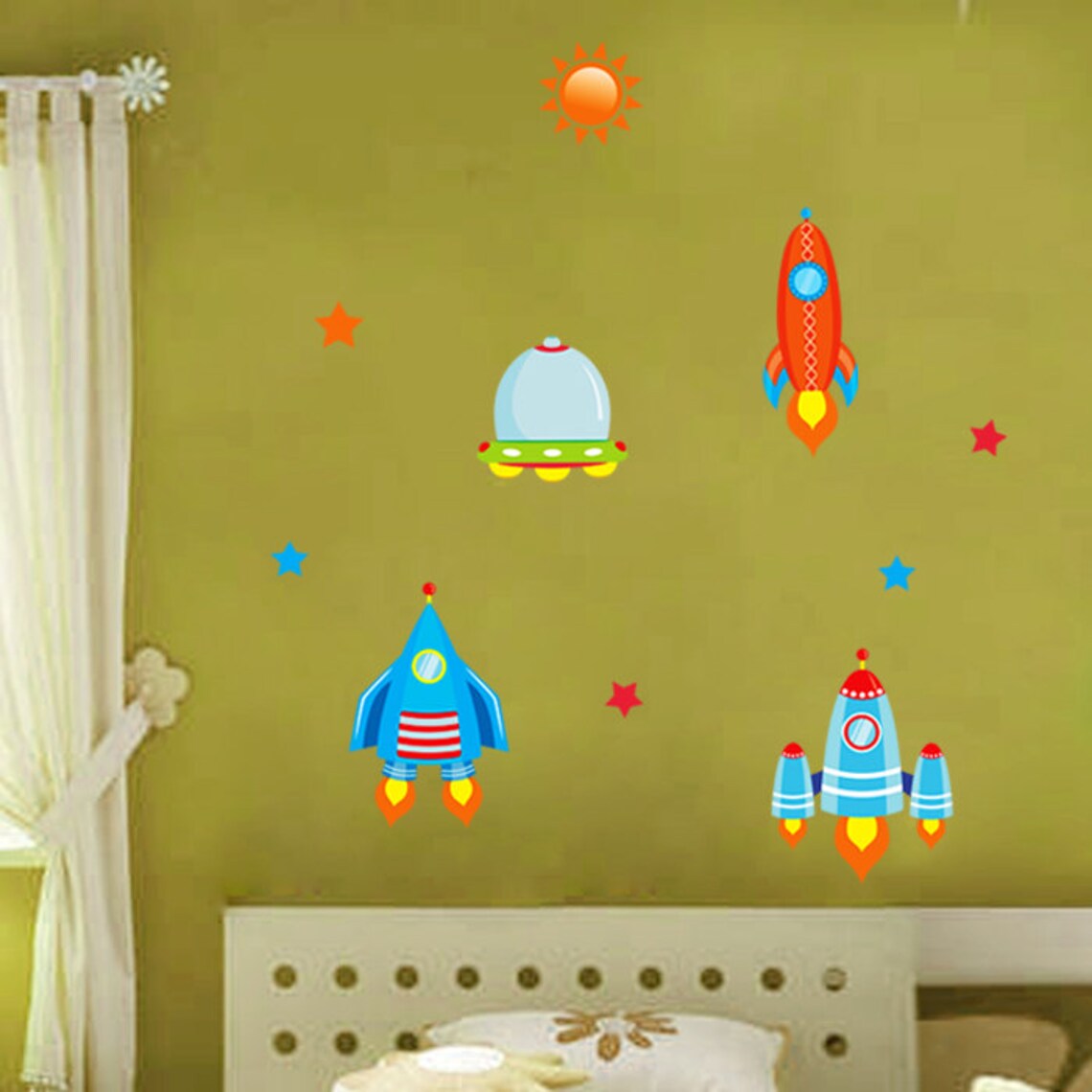 Removable Wall Stickers Rockets & Spaceships AW1302 - Etsy