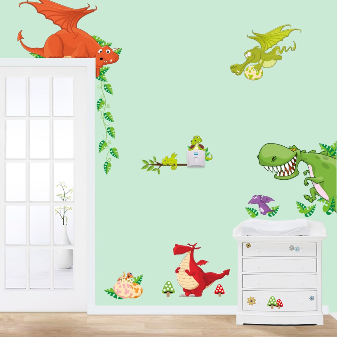 Removable Wall Stickers Dragon Wall Decals Aw0002free Shipping - Etsy