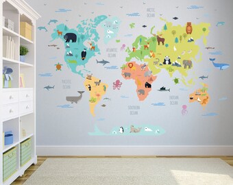 Baby World Map Decals - Etsy Australia