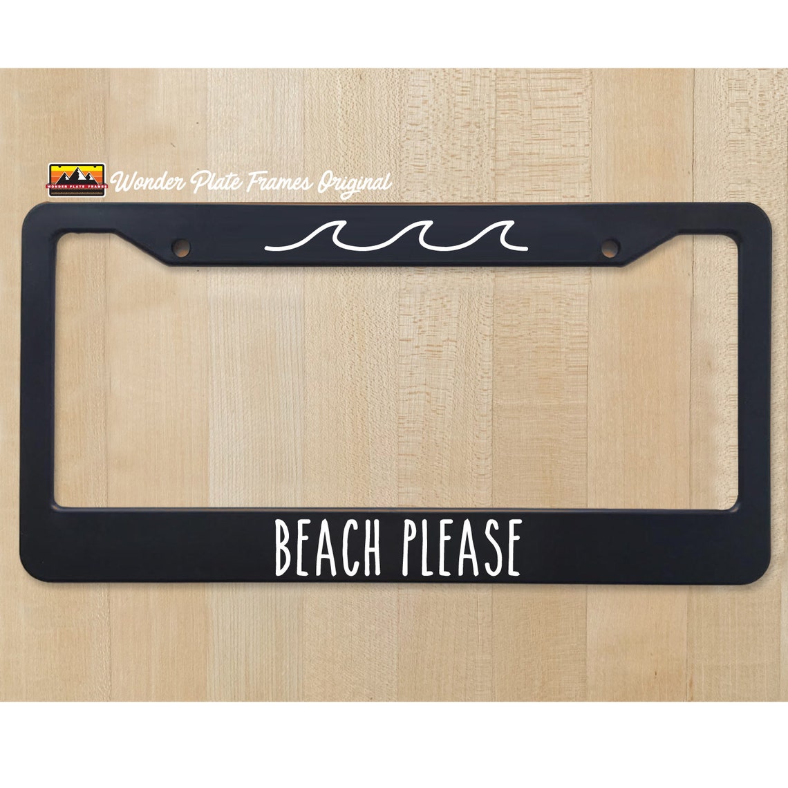 Beach Please License Plate Frame - Get Wavy - Seas the Day - Custom ...