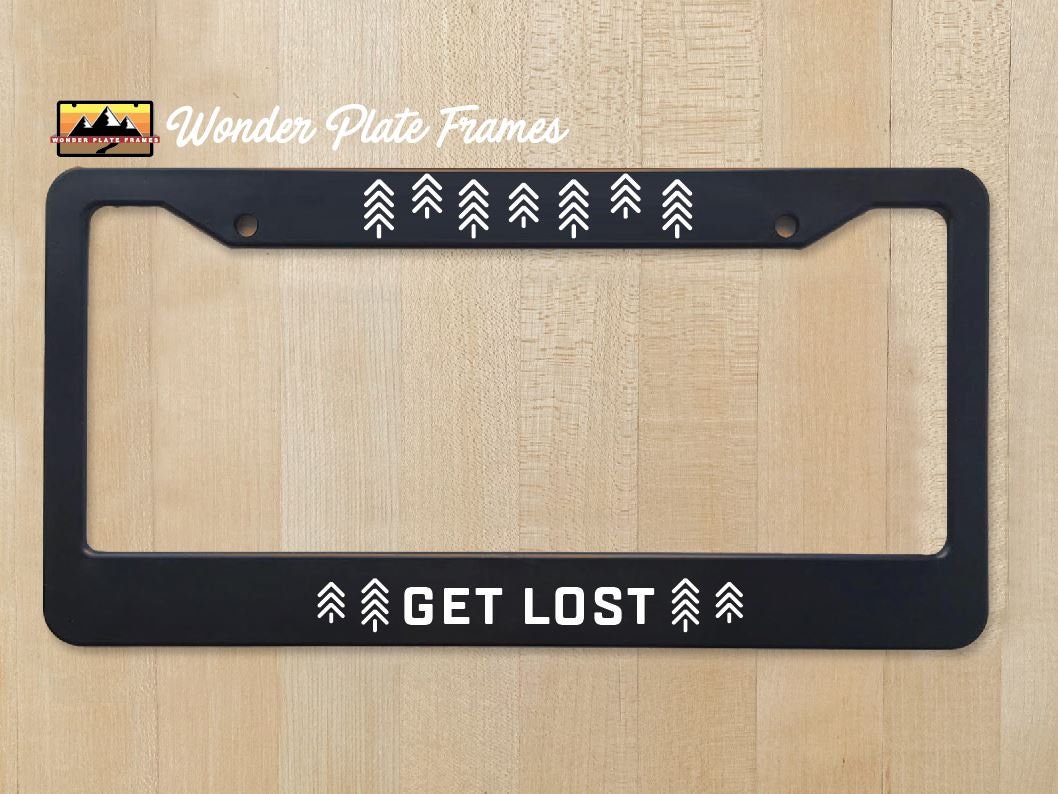 Get Lost License Plate Frame Camping themed cute plate | Etsy