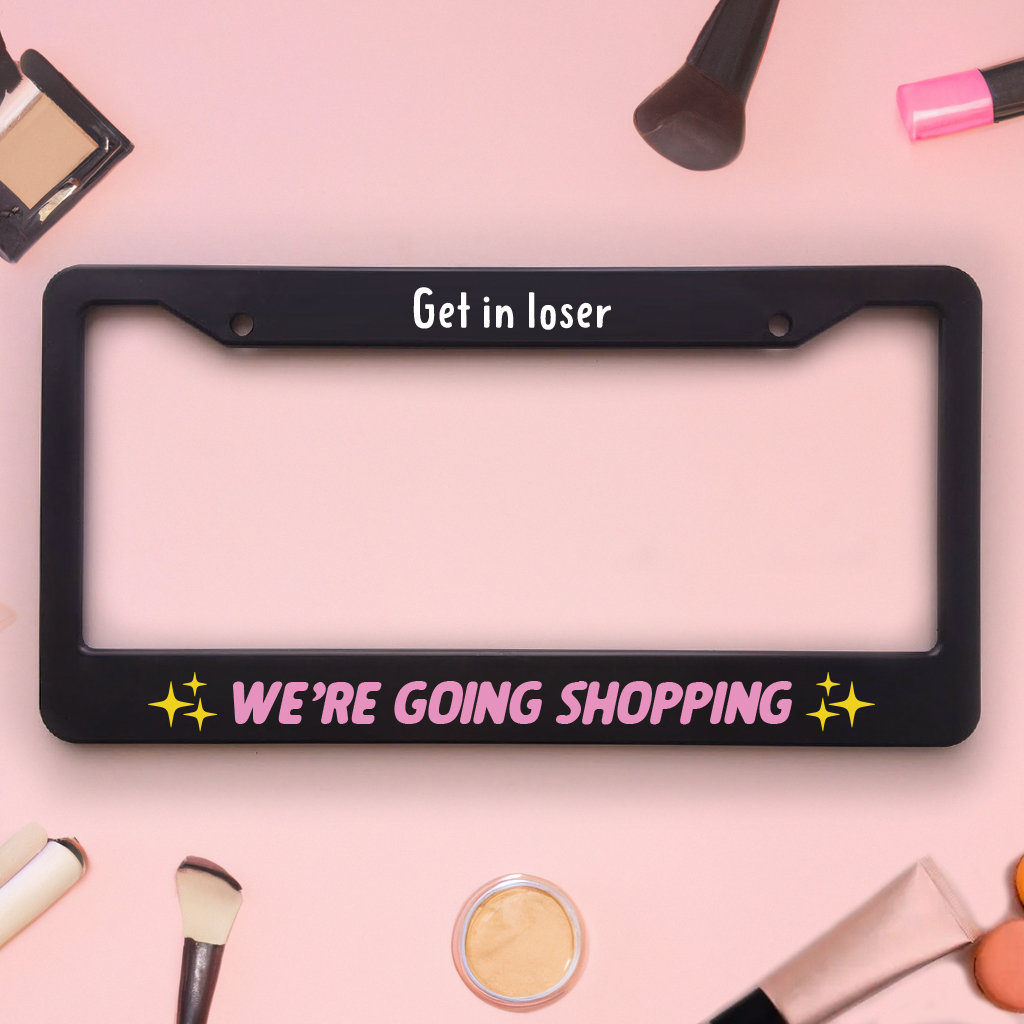 Mean Girls License Plate Frame Pink With Cute Quotes i'm Not Like a ...