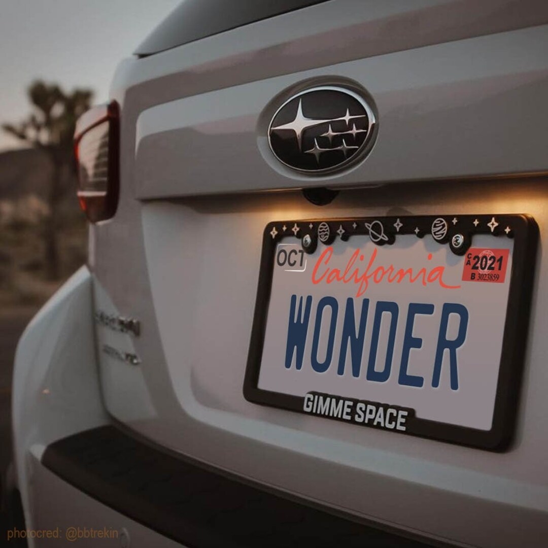 Gimme Space License Plate Frame – Planet & Stars Design - Etsy