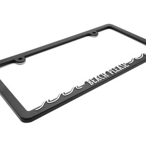 Beach License Plate Frame Ocean Car Accessories With Waves Tag Holder ...