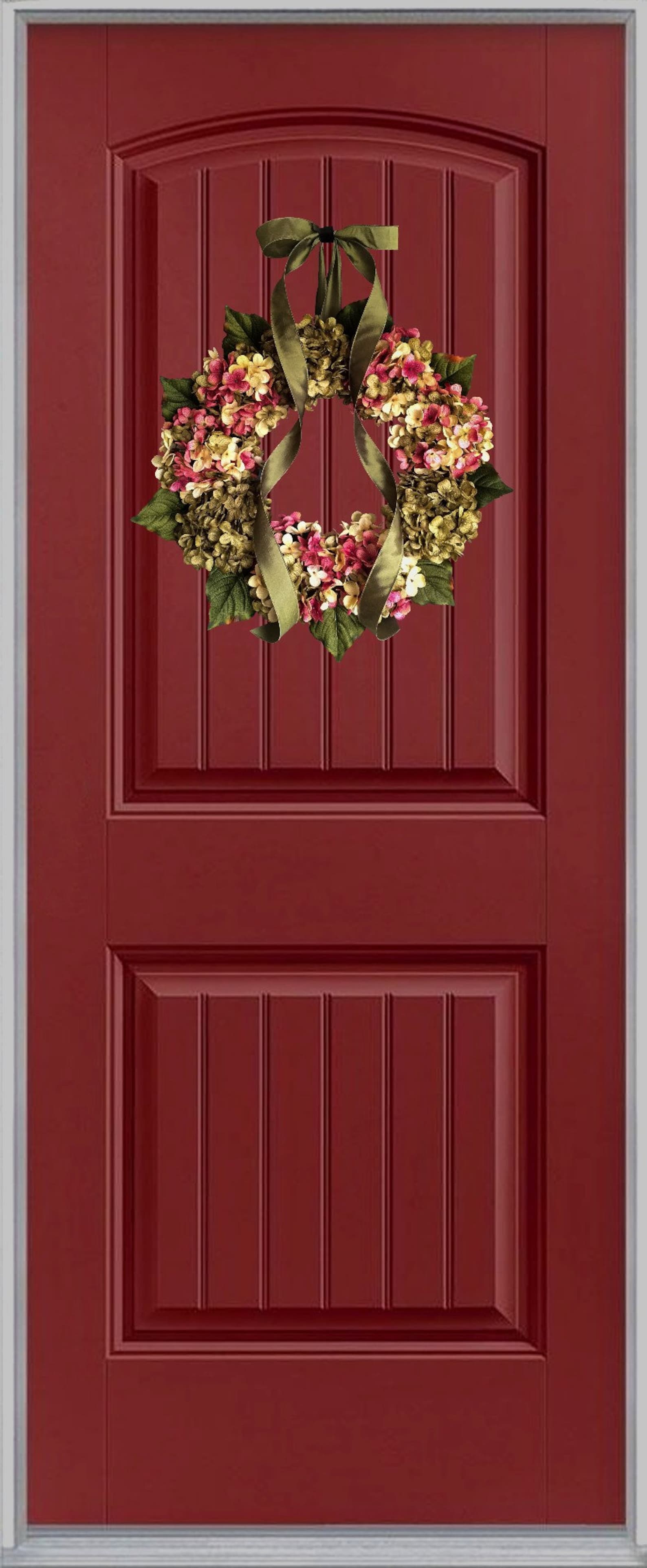 Wreath for Red Front Door Spring Hydrangea Wreath Wreath - Etsy