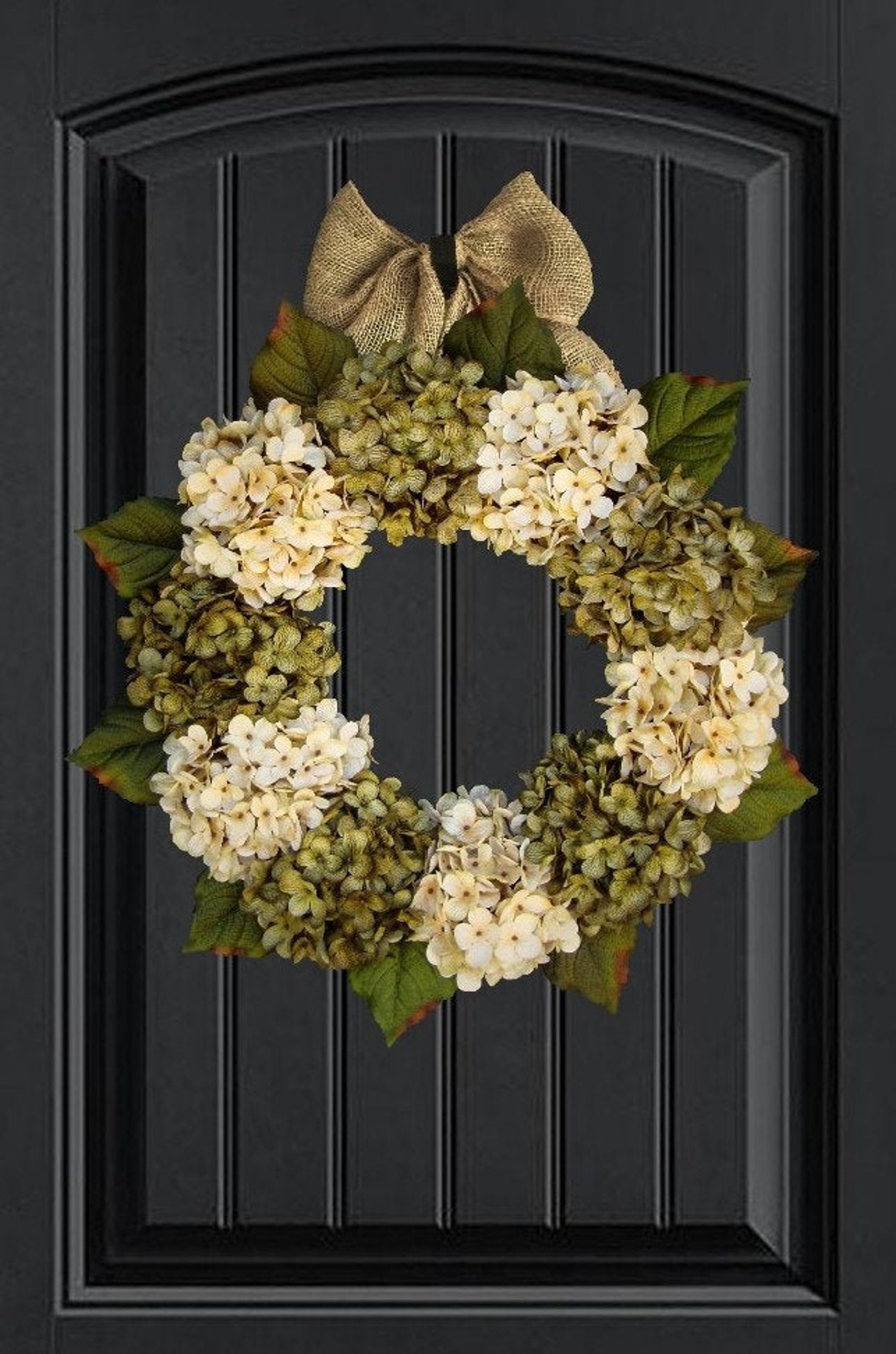 Winter Wreath Beautiful Green & Cream Hydrangea Wreaths - Etsy