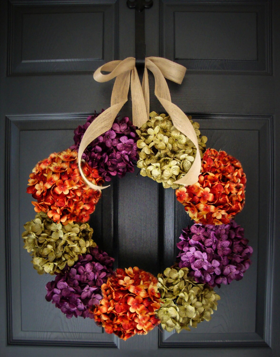 Hydrangea Wreath Front Door Wreaths Wreaths Summer | Etsy