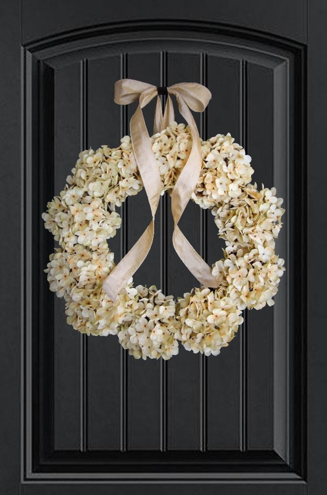 Cream Hydrangea Wreath, Wedding Decor Wreath - Etsy