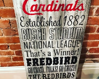 Wooden St. Louis Cardinals Sign - Etsy