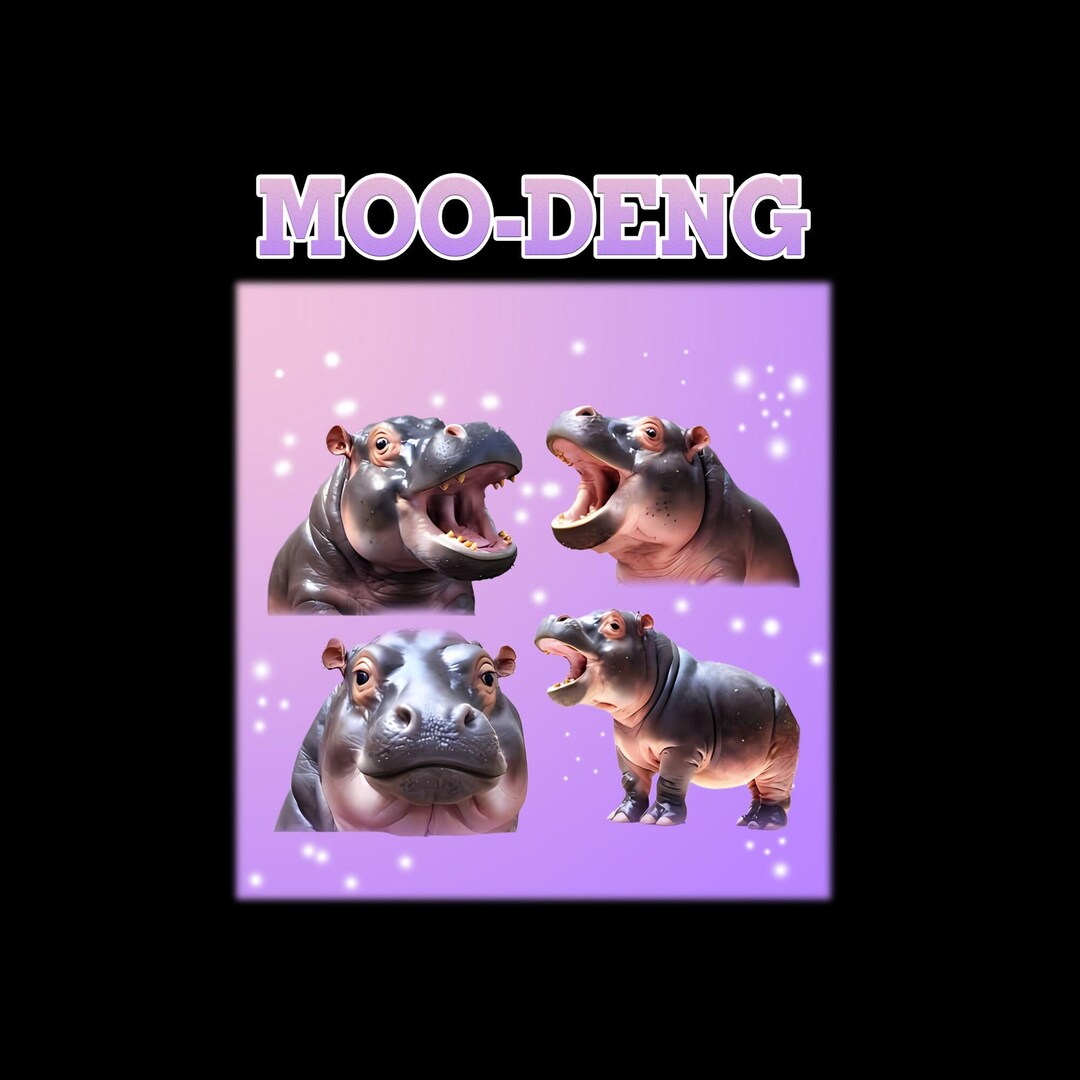 Moo-deng Hippo the Famous Baby Pigmy Moodeng Digital PNG. - Etsy