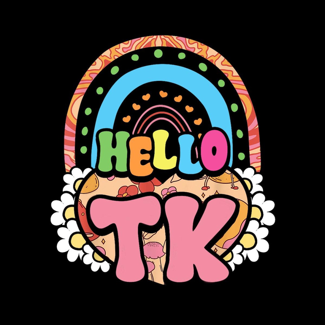 Hello TK Transitional Kindergarten First Day of School Digital Png - Etsy