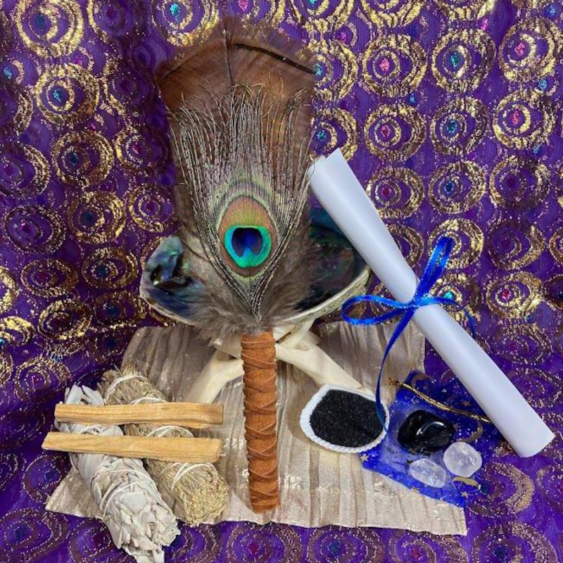 Peacock Feathers Smudge Fan - Etsy