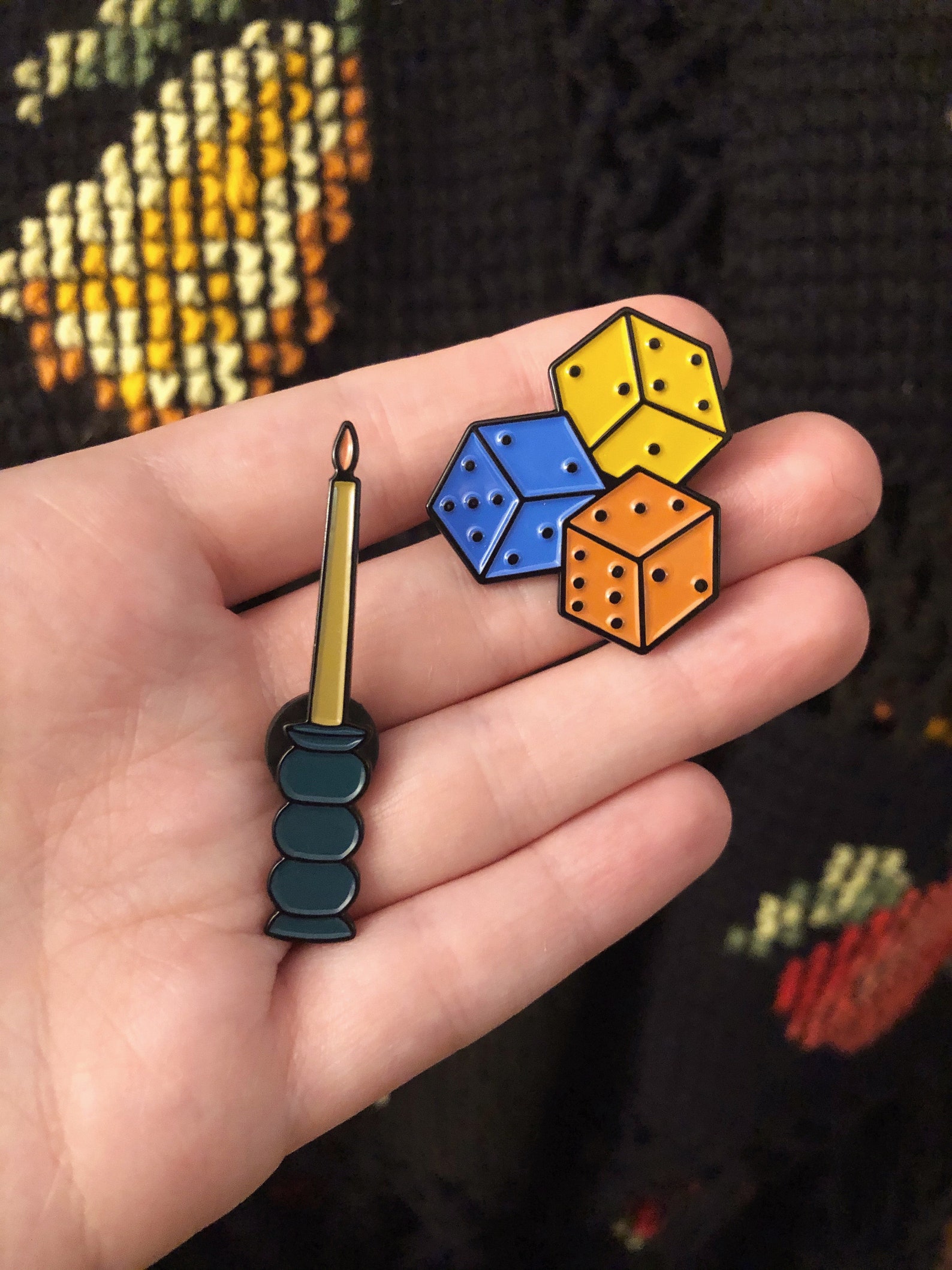 Primary Dice Pin - Etsy