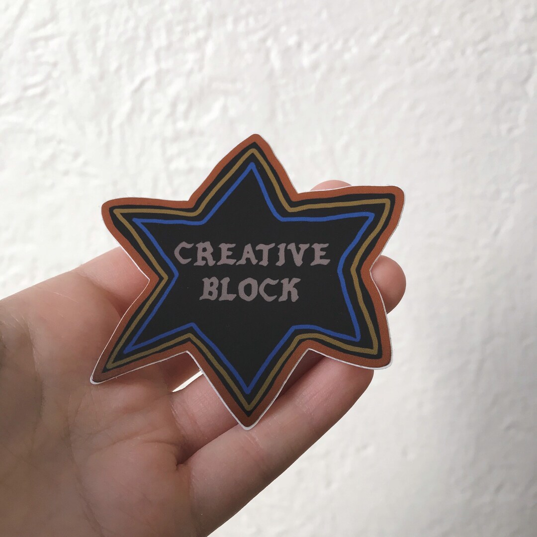 Creative Block Sticker. Gift for Artists. Art Vinyl Decal. Star Sticker ...