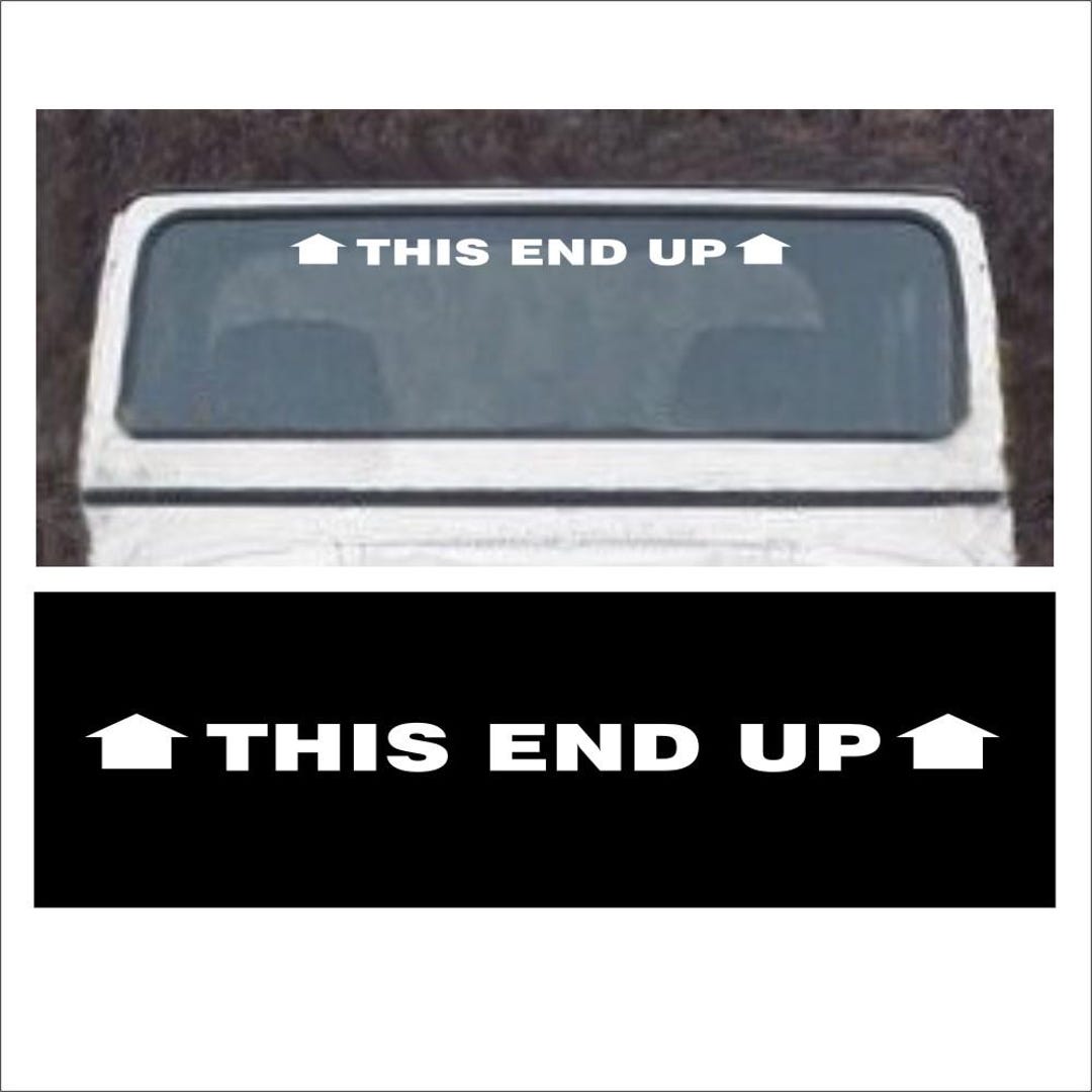 Windshield Decal This End up With Arrows Sticker Fits Jeep Wrangler Car ...