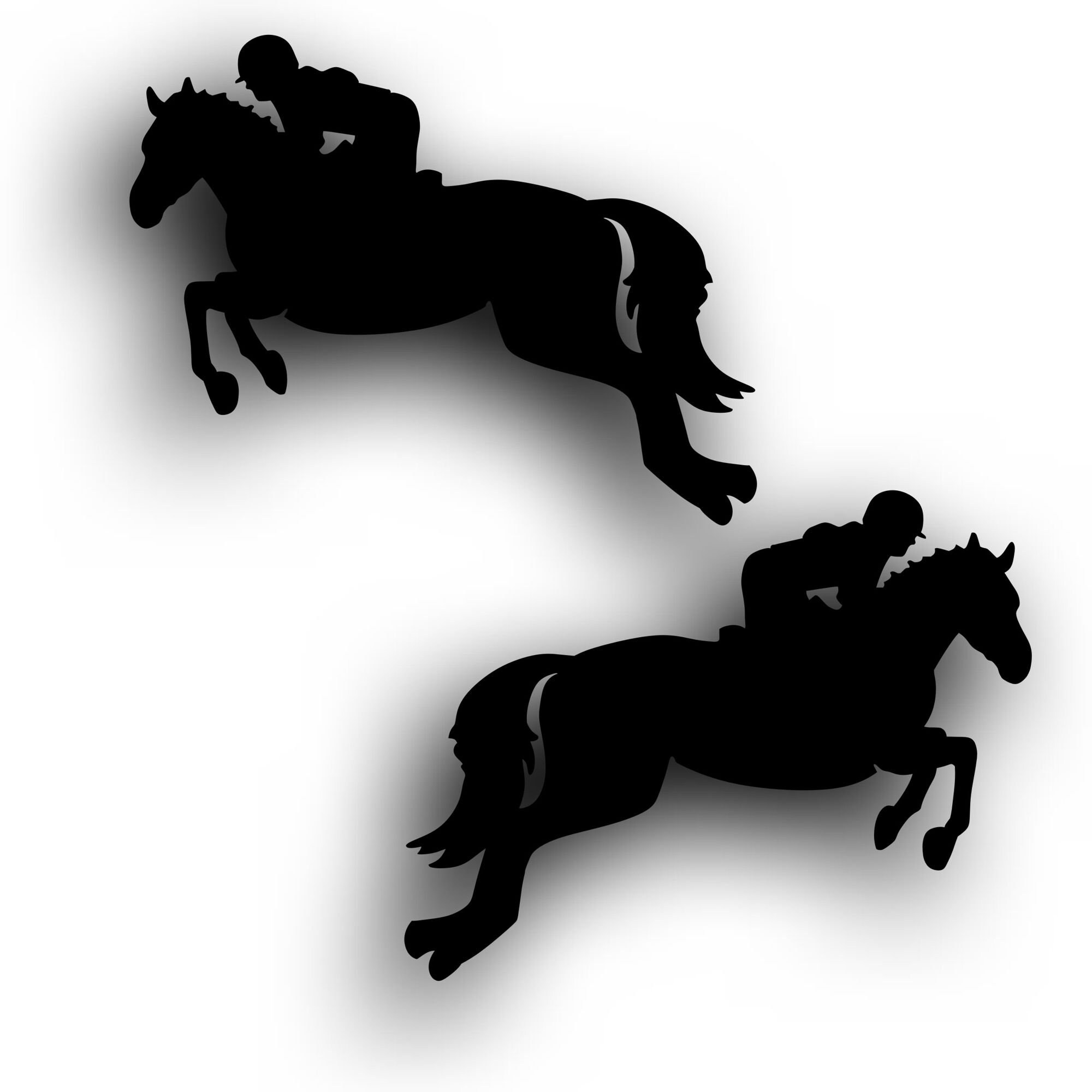 Pair Jumper Reflective Horse Sticker Decal Jumper With Rider | Etsy