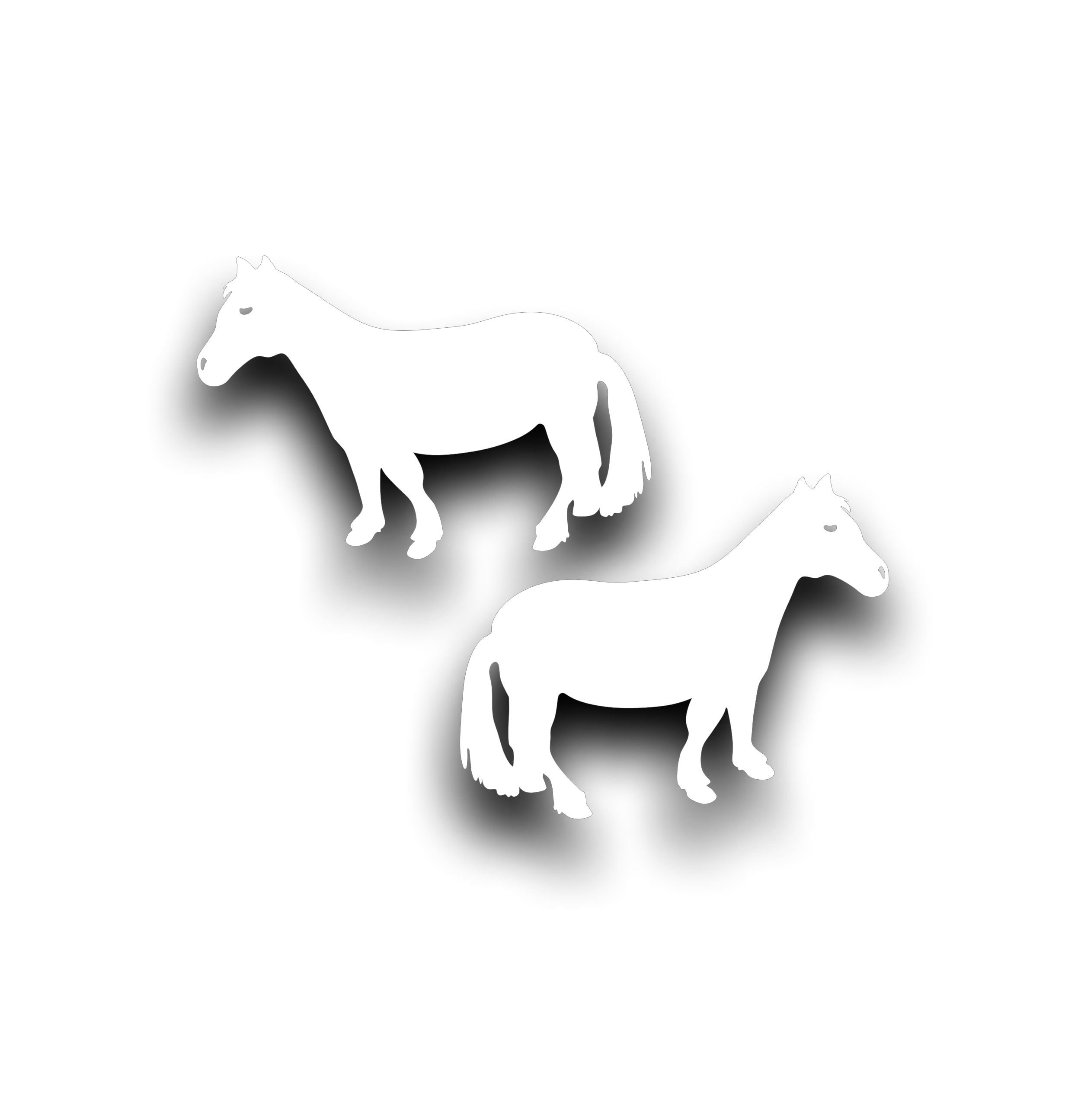 Pair Miniature Mini Horse Reflective Sticker Decals L & R for - Etsy