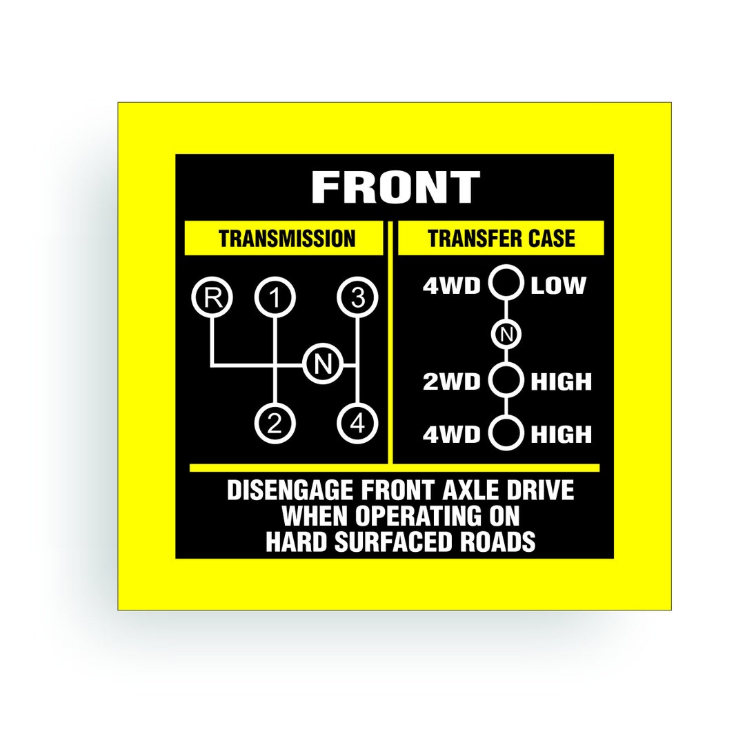 Shift Pattern Decal Sticker or Dash Plate Plaque of - Etsy