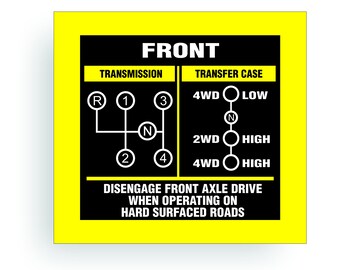 Jeep Shift Pattern Sticker - Etsy
