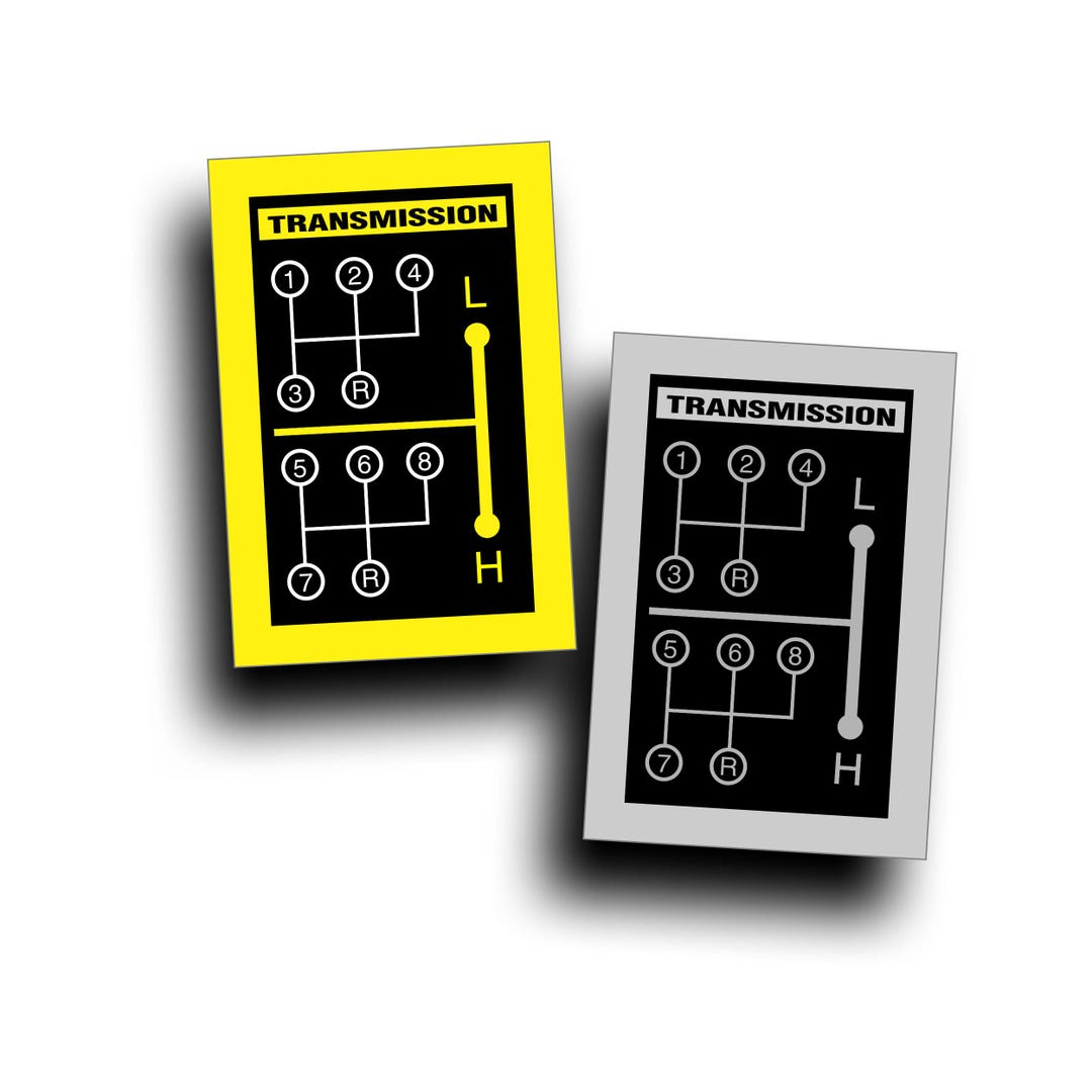 2X Shift Pattern Decal a Sticker Manual Transmission Fits Ford 8 Speed ...