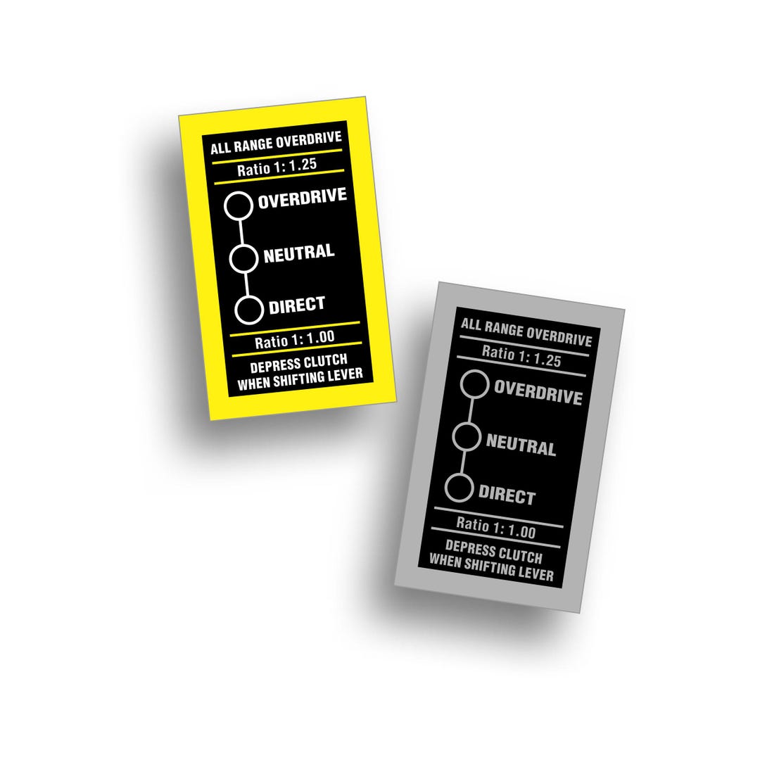 2X Shift Pattern Decal a Sticker CJ2 CJ3 CJ5 Fits Jeep Willys Saturn ...